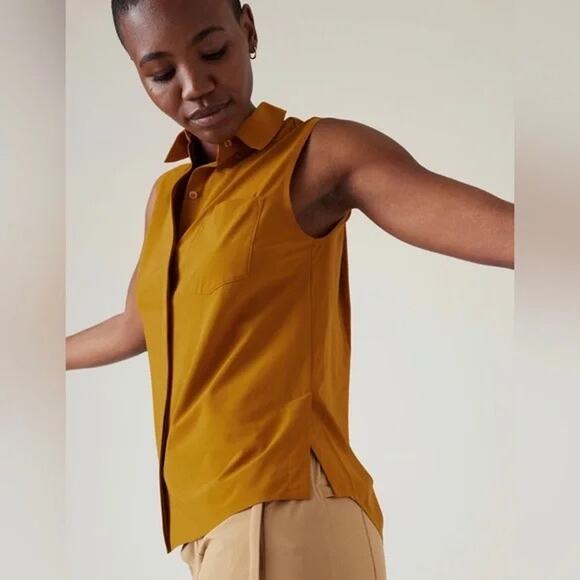 Athleta | Tops | Athleta Everlasting Tank Top Golden Yellow Medium ...